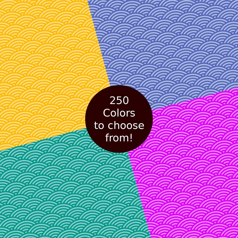Japanese Waves Digital Paper Pack 250 Colors Japanese Waves - Etsy