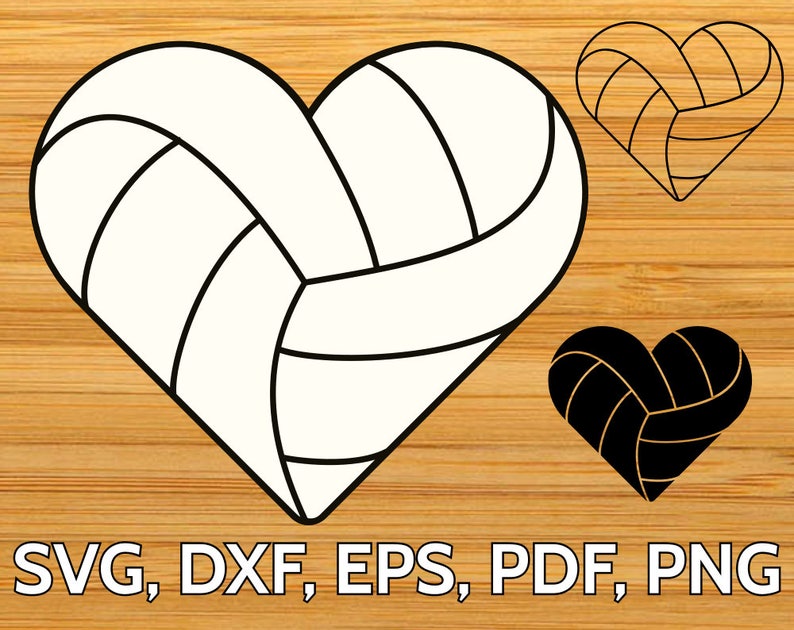 7 Sports Hearts SVG Files for Cricut & Silhouette, Heart Ball SVG Cut ...
