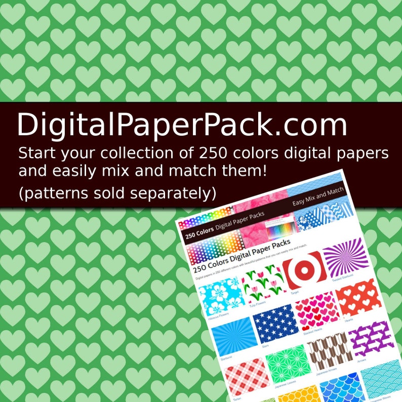 Tinted Stacked Hearts Digital Paper Pack Digital Paper Heart - Etsy