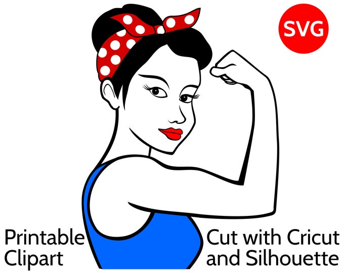 Latina Rosie Svg Rosie the Riveter Svg Rosie Clipart Polka Dot Bandana ...