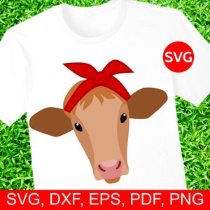Heifer SVG File, Heifer Cow With Bandana SVG, Heifer Shirt SVG Design ...