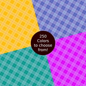 Tartan Plaid Digital Paper Pack, 250 Colors Tartan Plaid Scrapbook ...