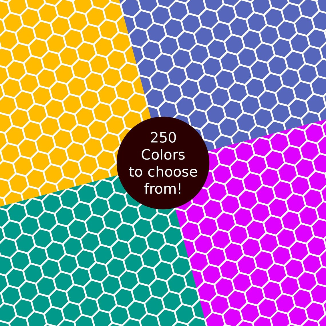 White Honeycomb Hexagons Digital Paper Pack 250 Colors | Etsy