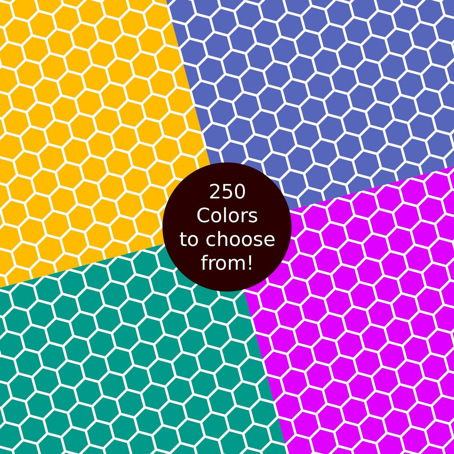 White Honeycomb Hexagons Digital Paper Pack 250 Colors | Etsy