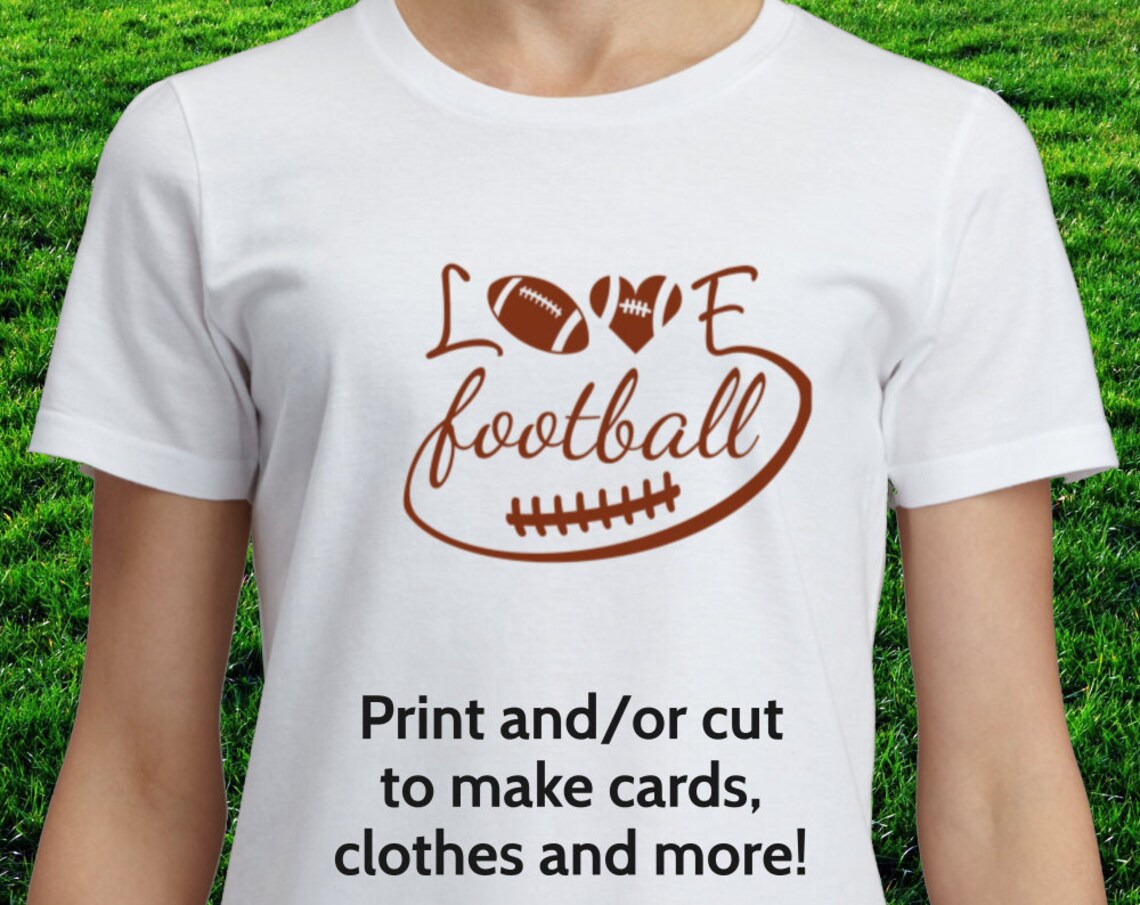 Love Football SVG Design SVG Football Love Cut File for - Etsy