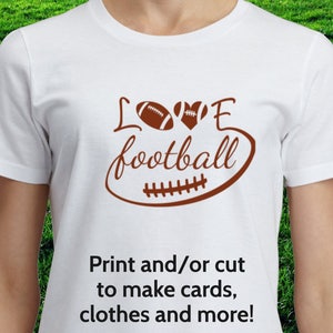 Love Football SVG Design - SVG Football Love Cut File for Cricut ...