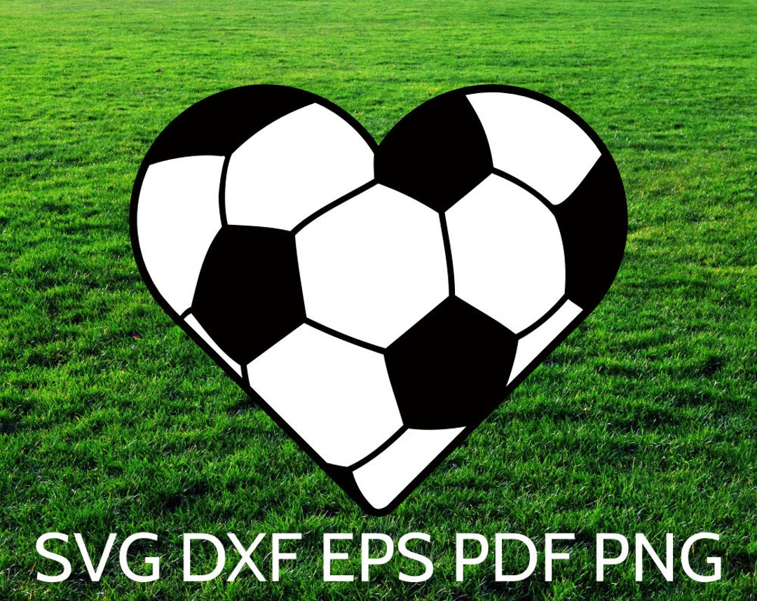 SVG Soccer Heart Ball Design and Cut File for Cricut & Silhouette for ...