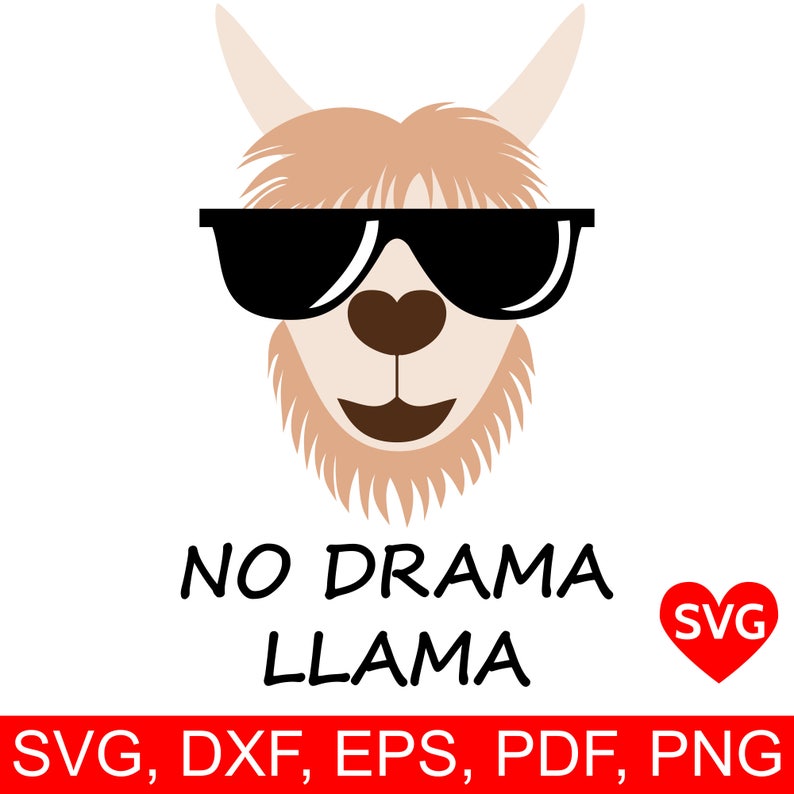 No Drama Llama SVG File No Drama Llama Shirt SVG Design - Etsy