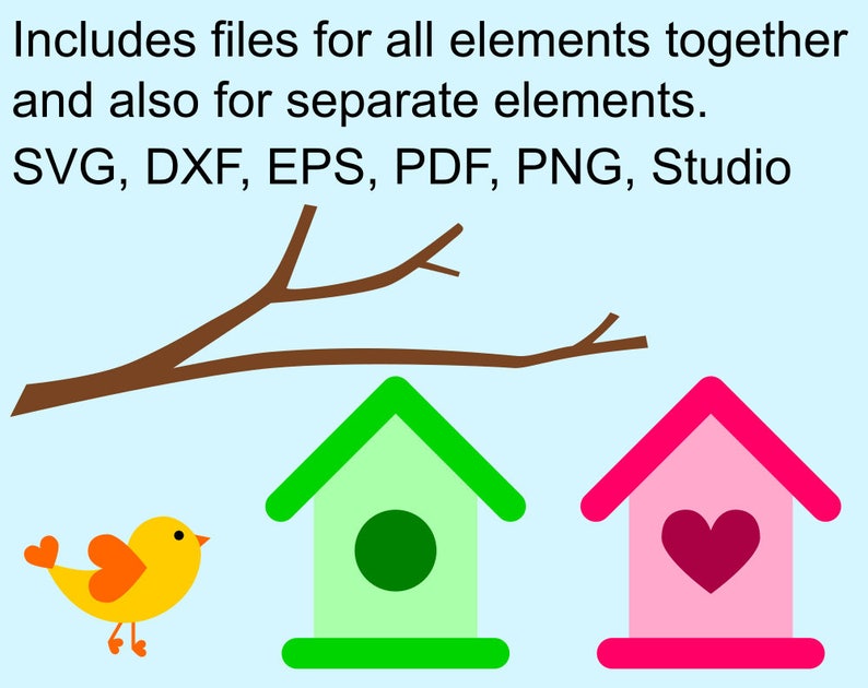 Birdhouse SVG Files for Cricut & Silhouette 2 Bird Houses - Etsy