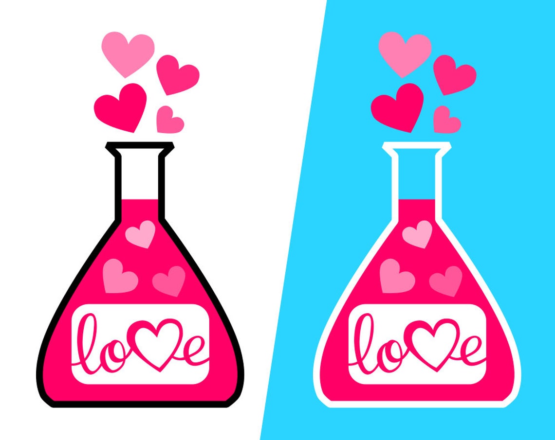 Valentine's Day Love Potion SVG File Love Potion Clipart - Etsy