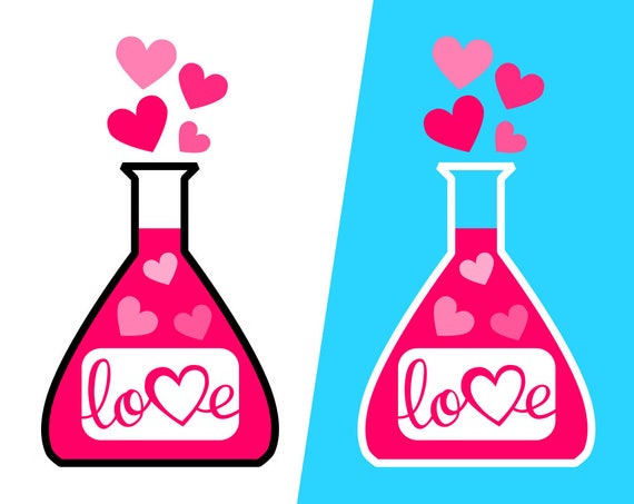 Valentine's Day Love Potion SVG File Love Potion Clipart | Etsy