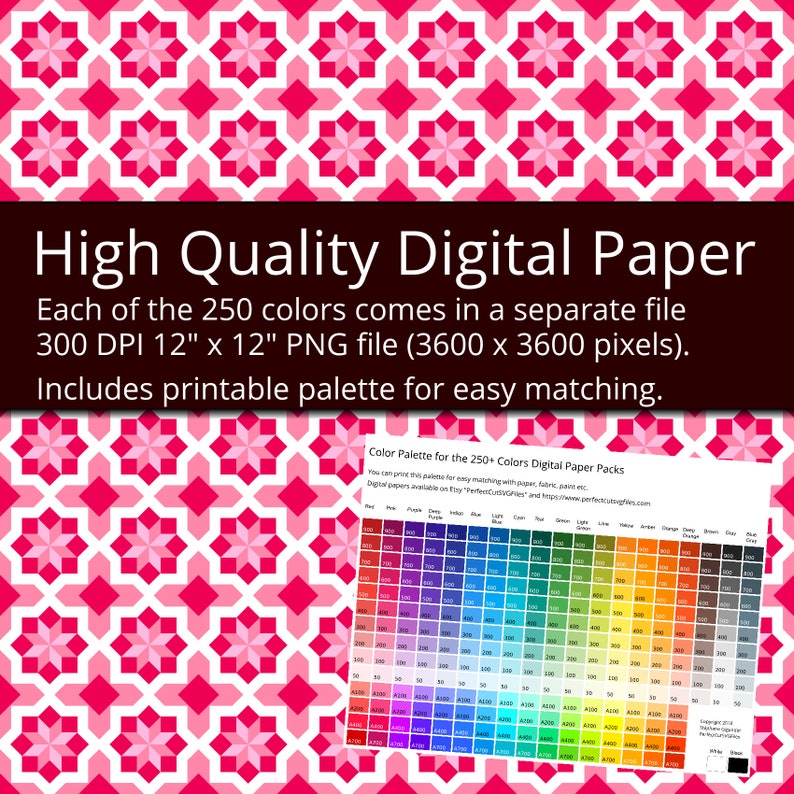 Moroccan Tiles Digital Paper Pack, 250 Colors Moroccan Digital Paper ...
