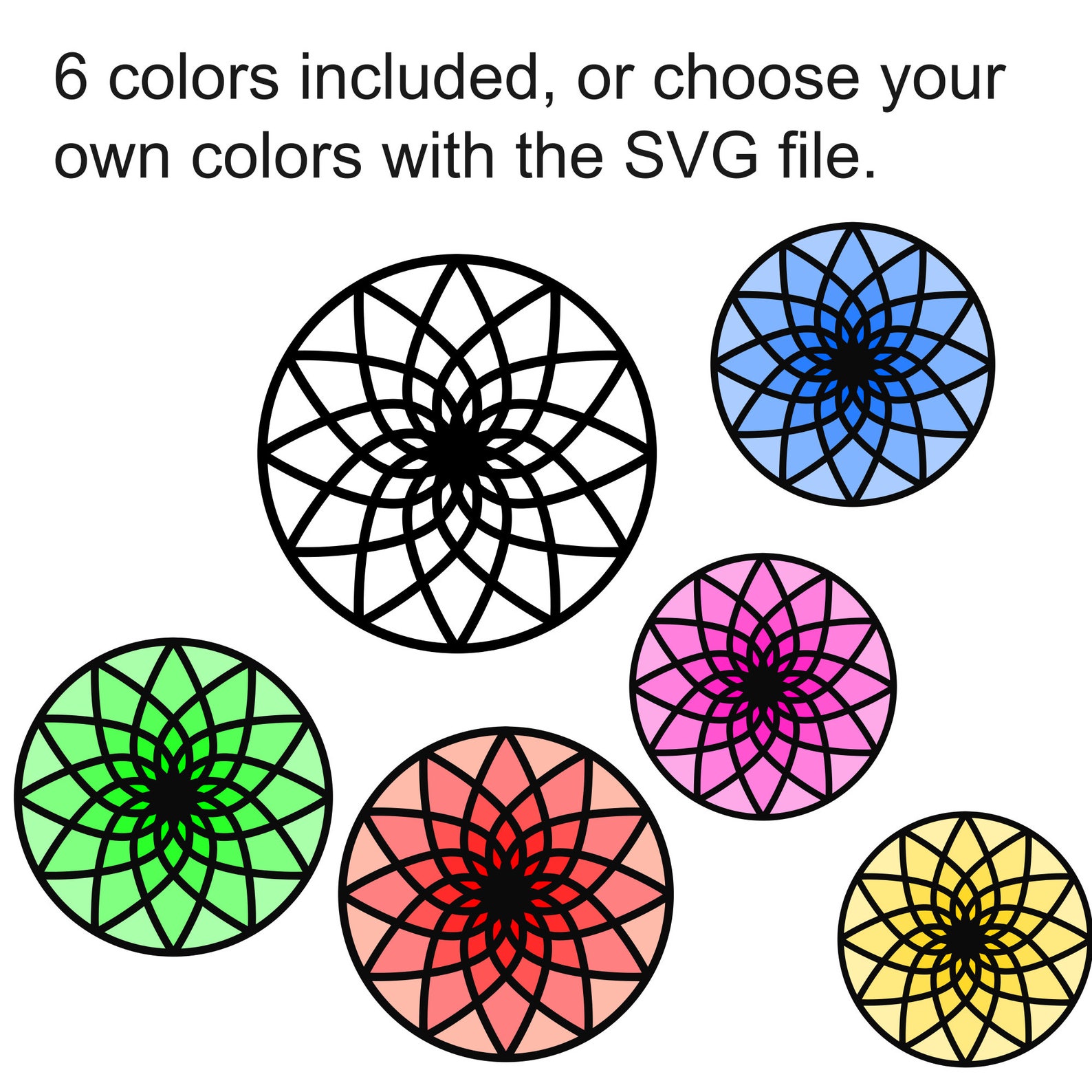 Rosette SVG Mandala SVG Files for Cricut Mandala Svg File | Etsy