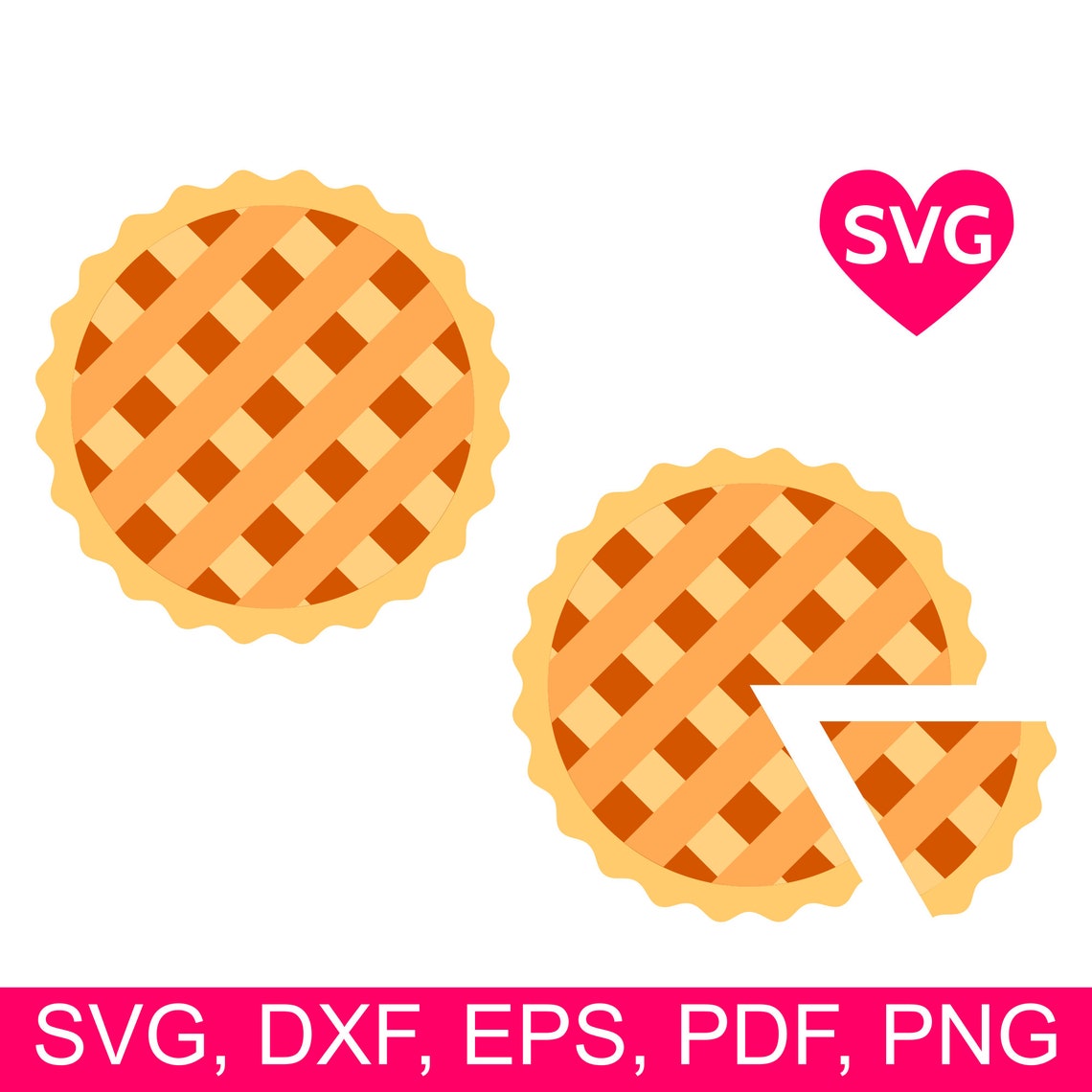 Apple Pie SVG Files for Cricut and Silhouette, Apple Pie Slice SVG ...