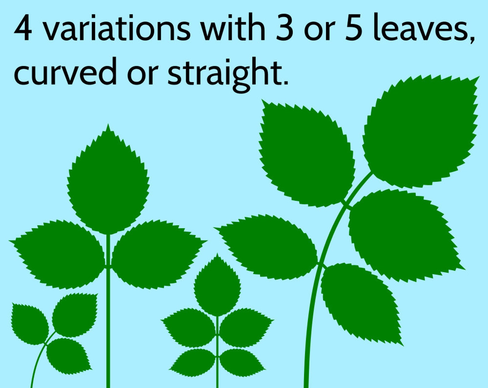 Paper Rose Leaves Template SVG DXF PDF Png Cut Files for - Etsy