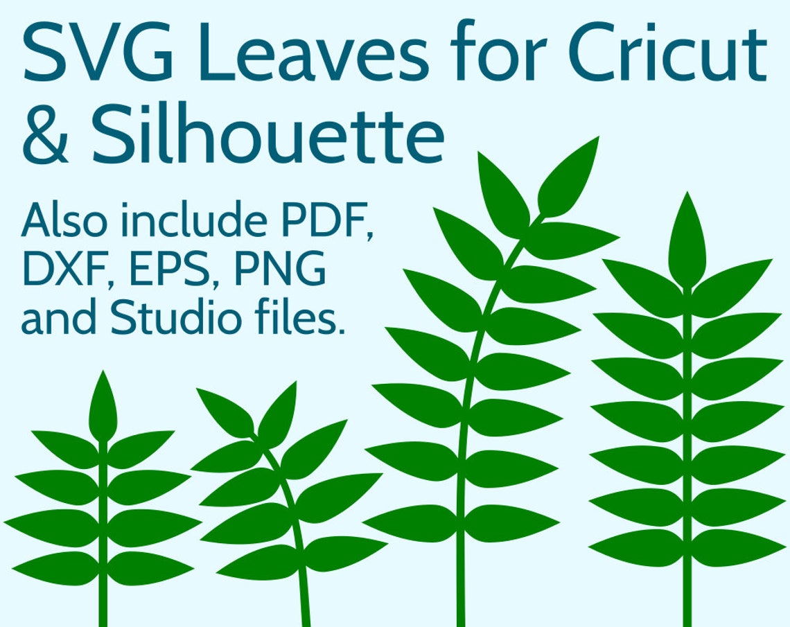SVG Leaves for Cricut and Silhouette SVG Leaf Set / Paper | Etsy
