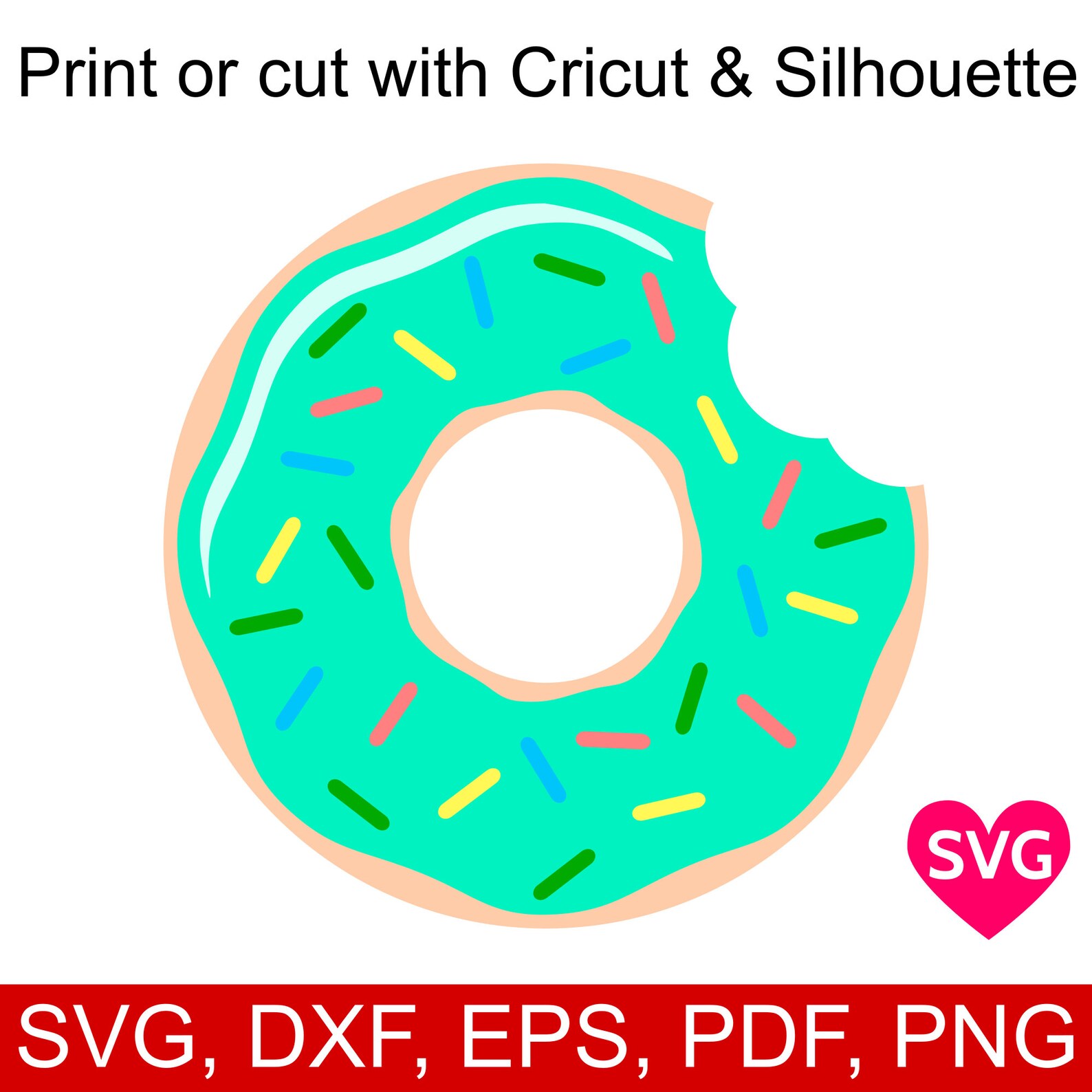 6 Donuts SVG Files for Cricut Doughnuts SVG Bundle Donut SVG | Etsy
