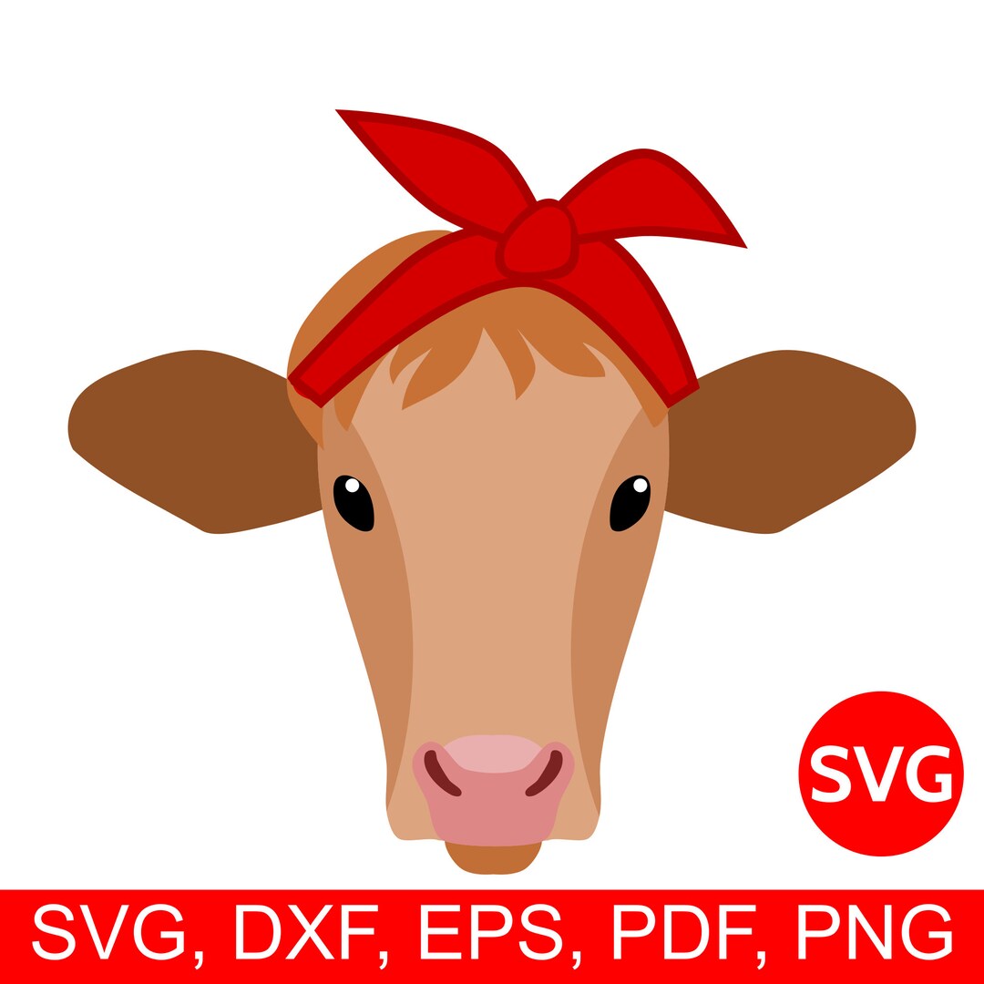 Heifer SVG File, Heifer Cow With Bandana SVG, Heifer Shirt SVG Design ...