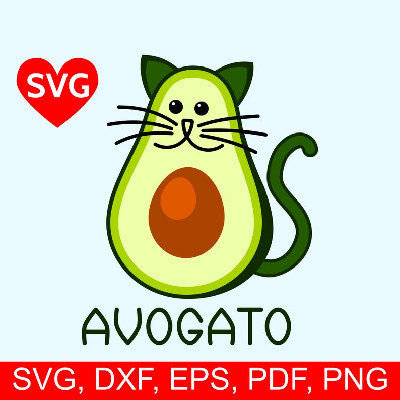 Funny Avogato SVG File, Cute Avocado Cat SVG, Funny Cinco De Mayo SVG ...