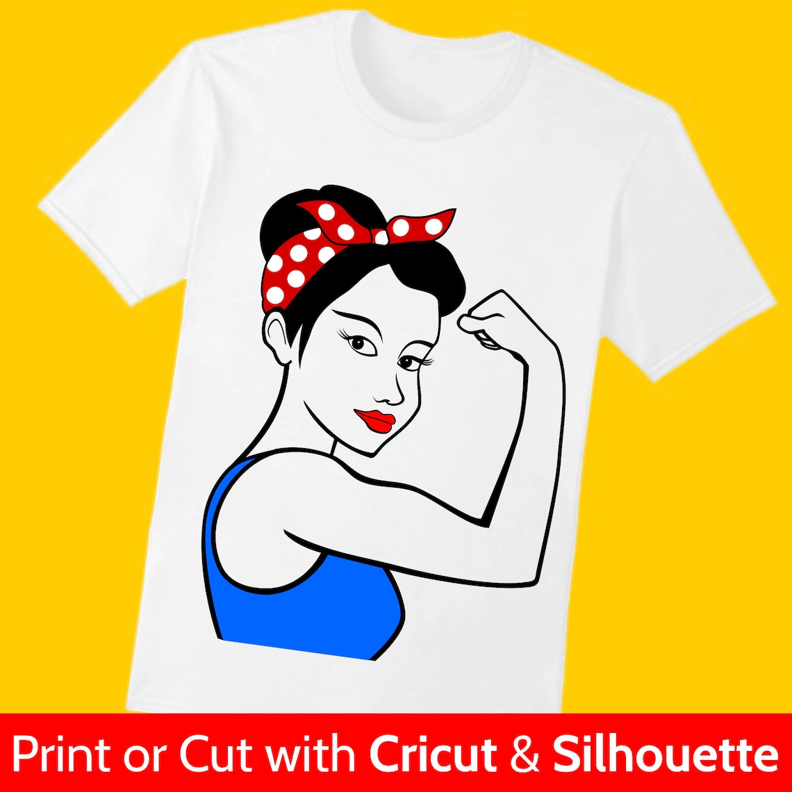 Young Rosie the Riveter SVG File for Cricut and Silhouette | Etsy