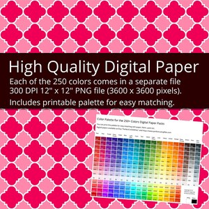 Quatrefoil Digital Paper Pack, 250 Colors Digital Paper Quatrefoil in ...