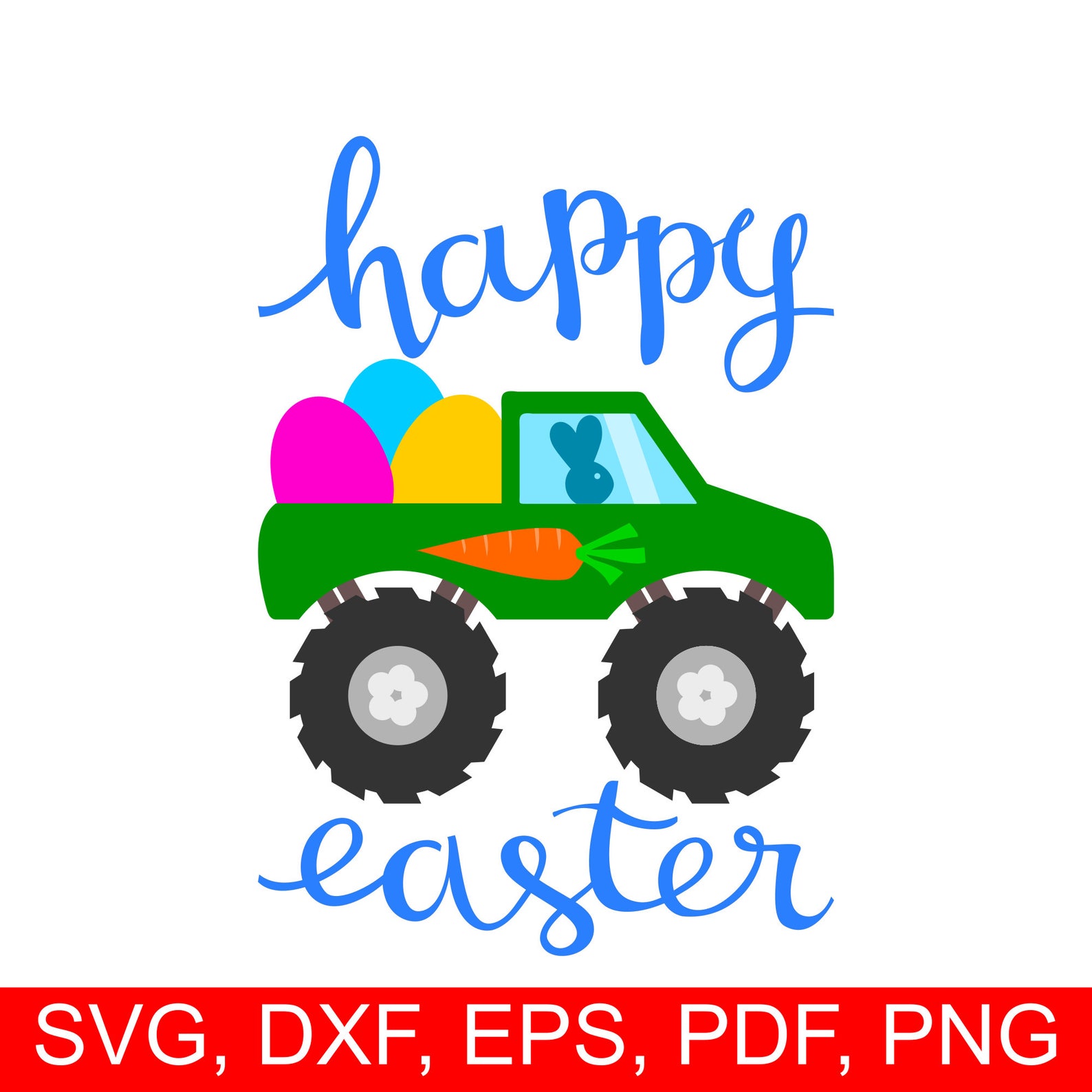 Happy Easter SVG Monster Truck SVG File Easter Shirt for Boy - Etsy