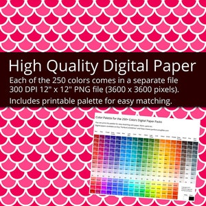 White Mermaid Scales Digital Paper Pack, 250 Colors Mermaid Scales ...