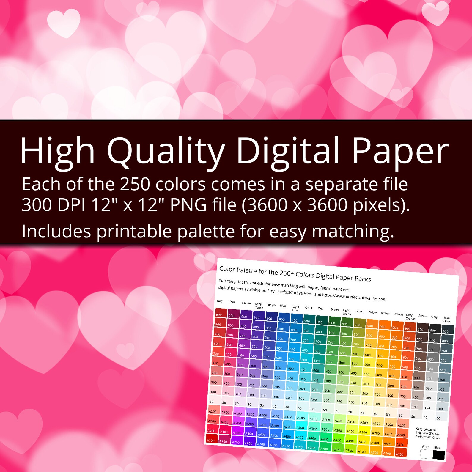 Hearts Bokeh Digital Paper Pack 250 Colors Bokeh Heart - Etsy