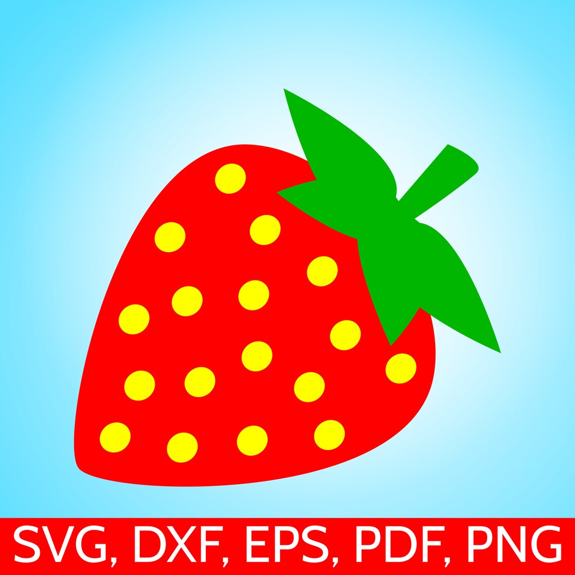 Strawberry SVG File for Cricut Silhouette Strawberry Clipart - Etsy