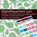 Floral Paisley Digital Paper Pack, 250 Colors Flower Digital Paper ...