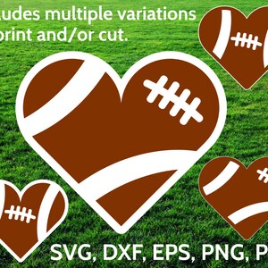 7 Sports Hearts SVG Files for Cricut & Silhouette, Heart Ball SVG Cut ...