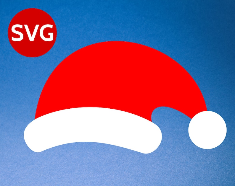 Santa Hat SVG for Cricut & Silhouette Santa Hat DXF PNG - Etsy