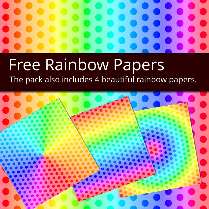 Polka Dots Digital Paper Pack, 250 Colors Polka Dots Scrapbooking Paper ...