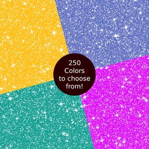 Glitter Digital Paper Pack, 250 Colors Digital Glitter Texture Sparkle ...