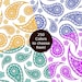 Floral Paisley Digital Paper Pack, 250 Colors Flower Digital Paper ...