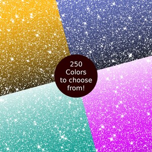 Ombre Glitter Digital Paper Pack, 250 Colors Digital Glitter Ombre ...