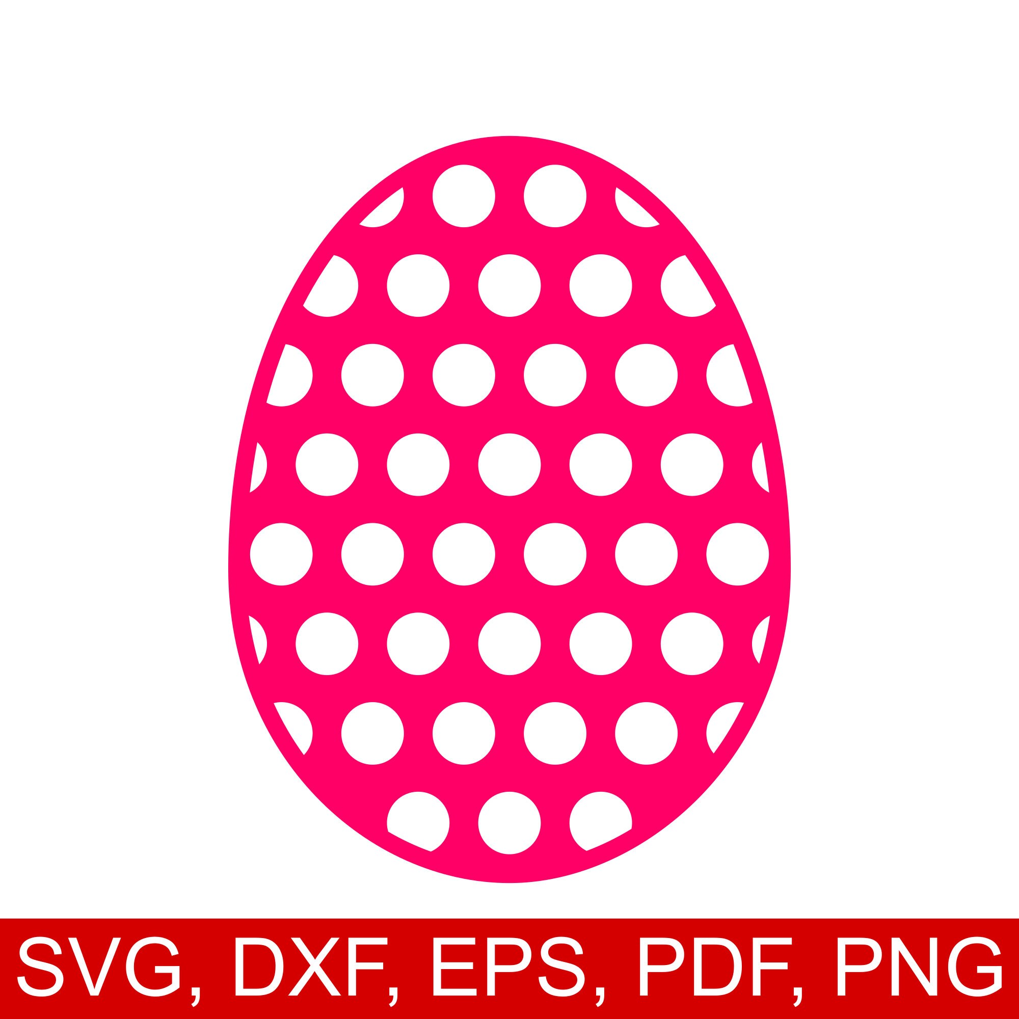 Easter Egg with Dots SVG file and printable clipart to make Easter ...