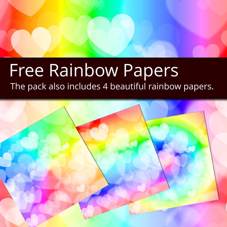 Hearts Bokeh Digital Paper Pack 250 Colors Bokeh Heart - Etsy