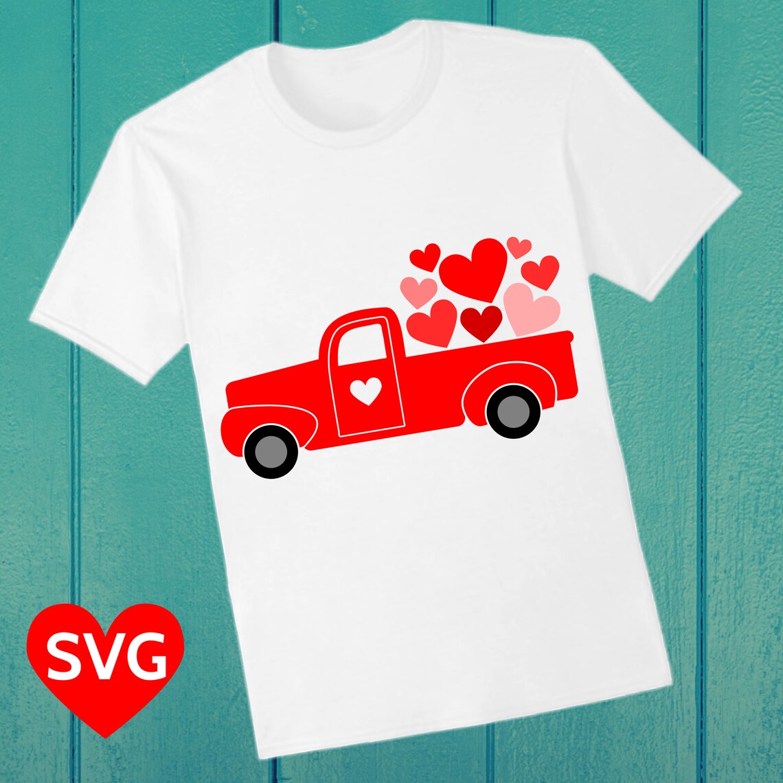 Valentine's Day SVG Love Truck SVG Valentine Truck SVG Cut | Etsy