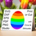 Rainbow Easter Egg SVG File, Rainbow Easter Egg DXF, Rainbow Easter Egg ...