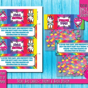 INSTANT DOWNLOAD - Editable: Magical Unicorn Rainbow Birthday Party ...