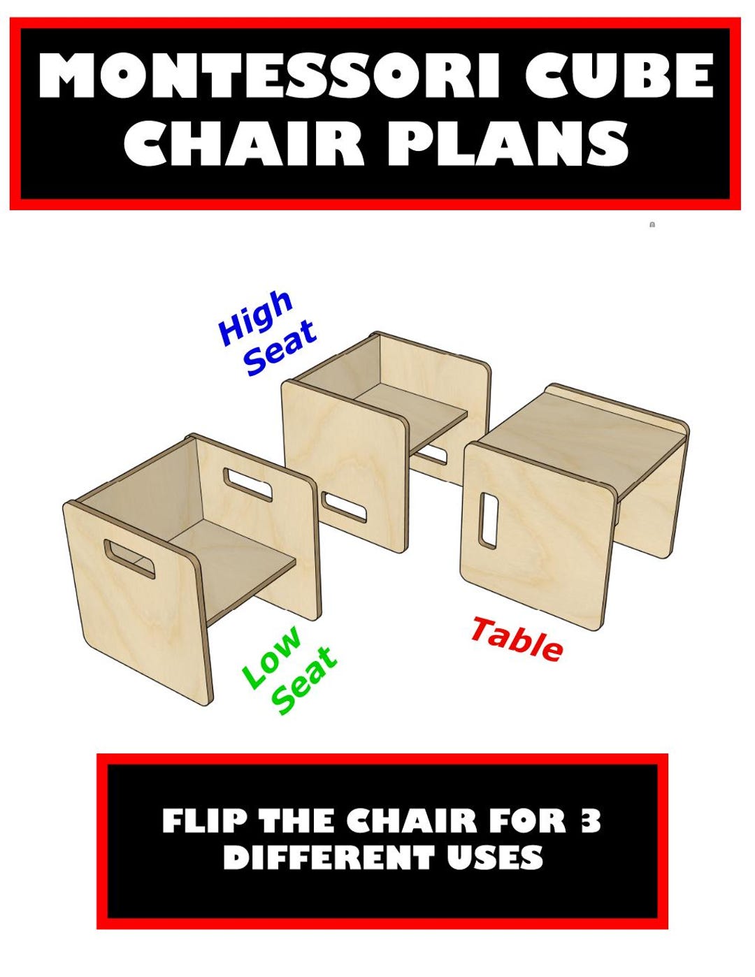 Montessori Cube Chair Plans. Build This Versatile Child Chair for ...