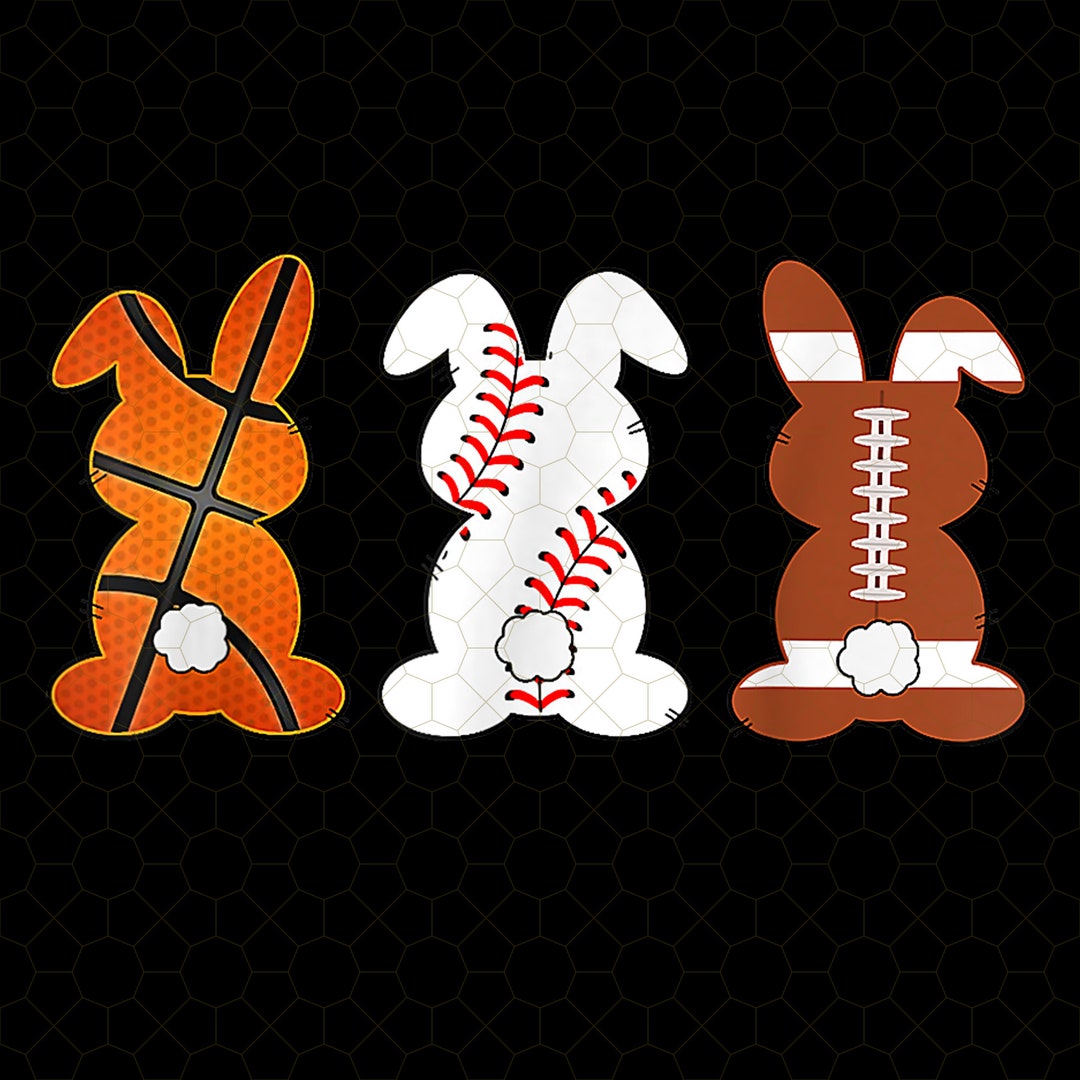 Basketball Baseball Football Sports Easter Bunny Rabbits Png, Easter ...