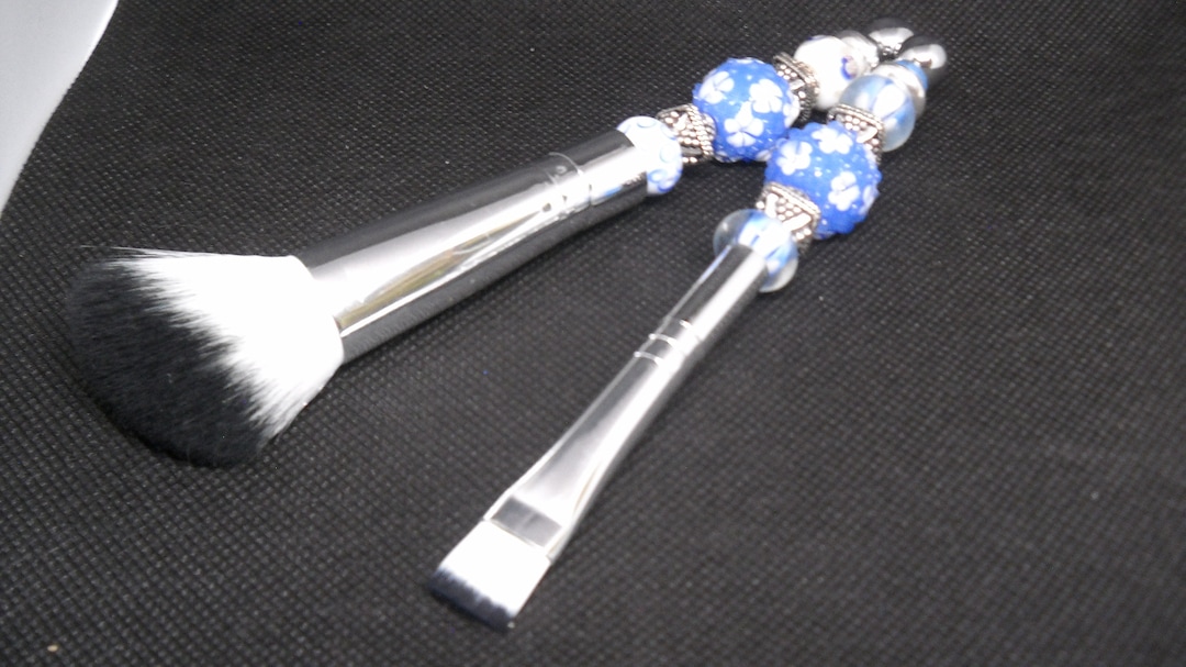 Beaded Makeup Brush Set, Cosmetic Brushes - Etsy