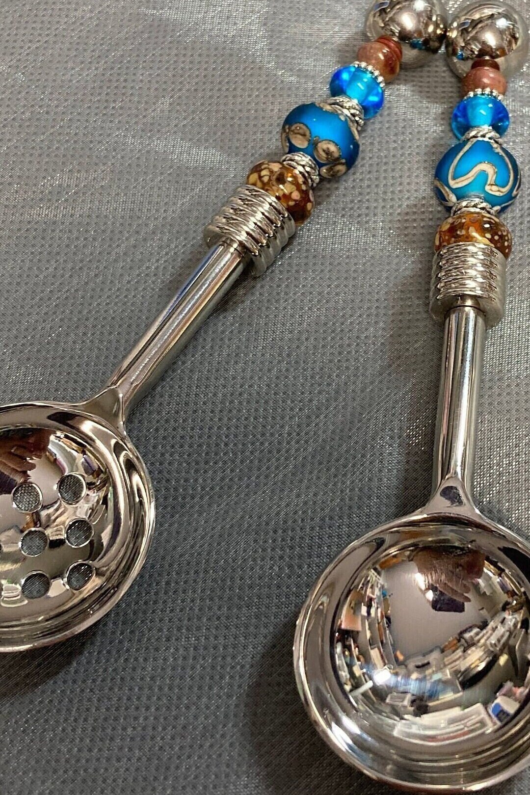 Serving Spoon Set, Salsa Spoon, Appetizer Spoon, Beaded Spoon - Etsy