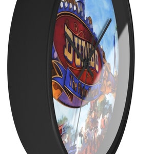 Wall Clock Painting of Disneyland Resort Dumbo the Flying Elephant Ride ...