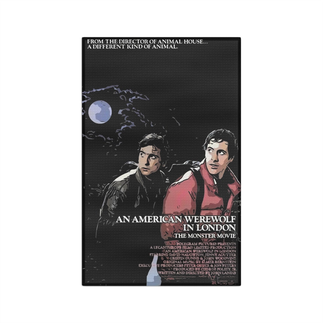 Soft Tea Towel Painting of American Werewolf in London Vintage Poster ...