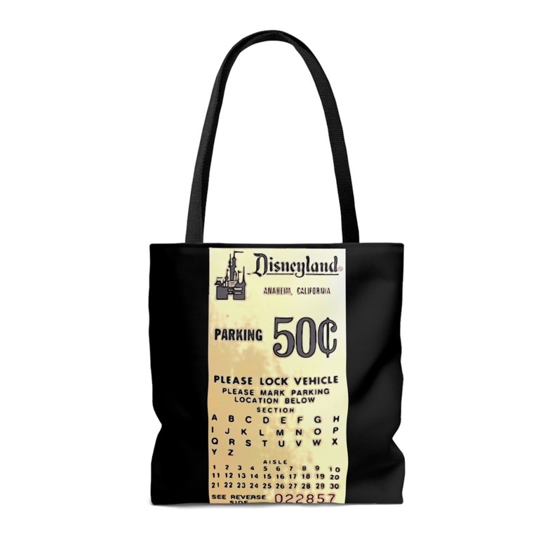 AOP Tote Bag Painting of Disneyland Vintage Parking Ticket Stub - Etsy