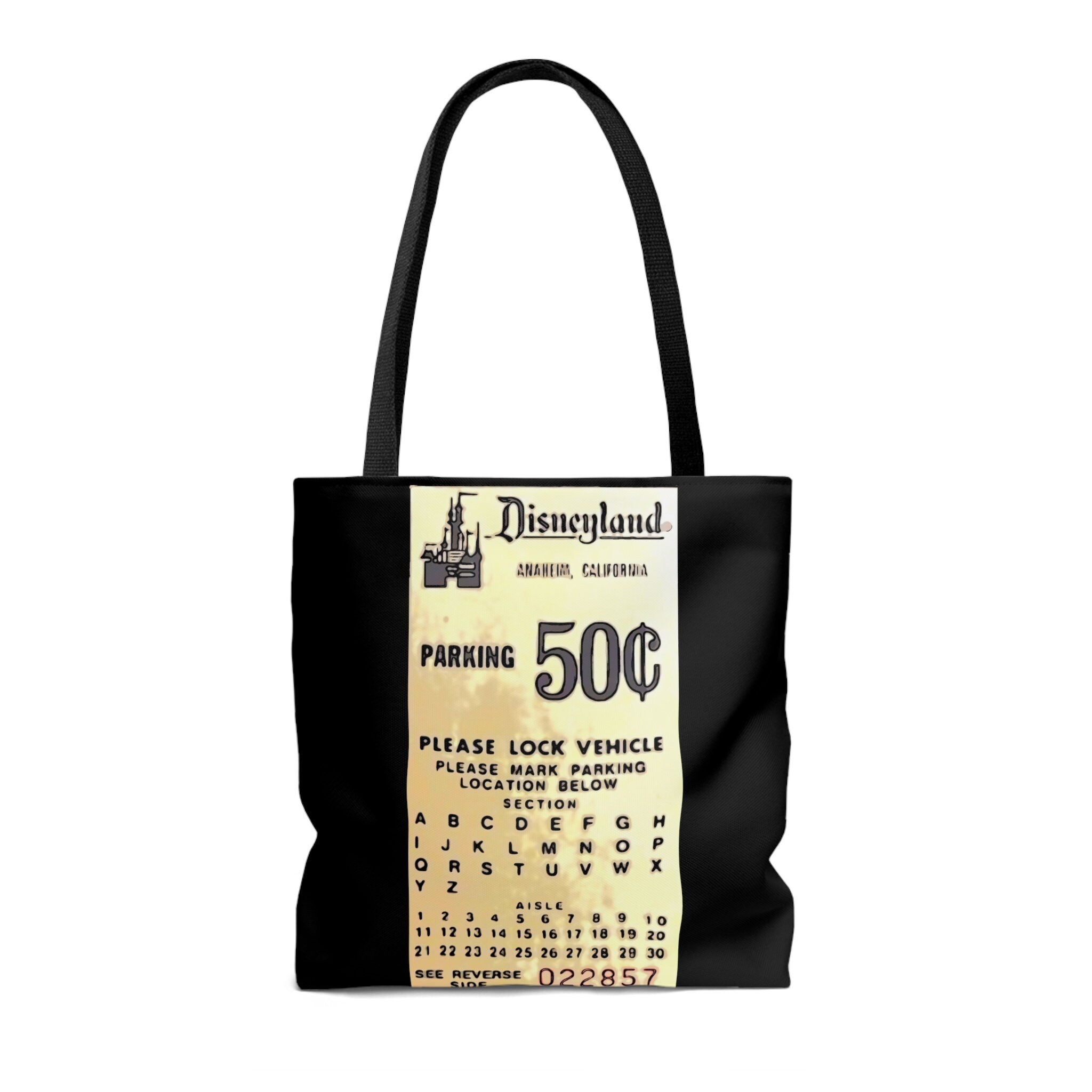 AOP Tote Bag Painting of Disneyland Vintage Parking Ticket Stub - Etsy