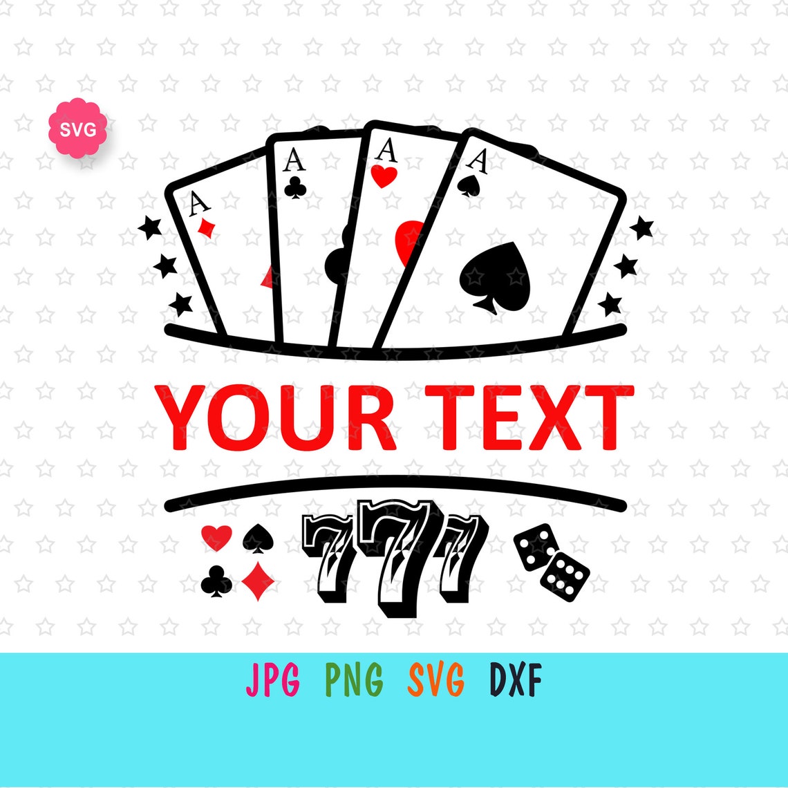Playing Card Svg for Cricut, Las Vegas Shirt Svg, Casino Split Svg ...